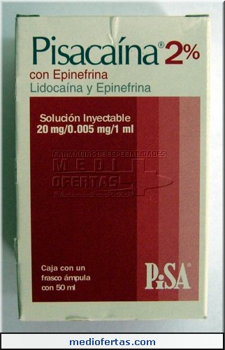 PISACAINA 2% CON EPINEFRINA SOL. INY. 20MG/0.005 MG/1 ML - Labsco Promedic